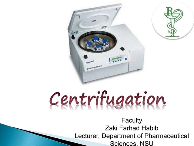 centrifuge | PPTX | Chemistry | Science
