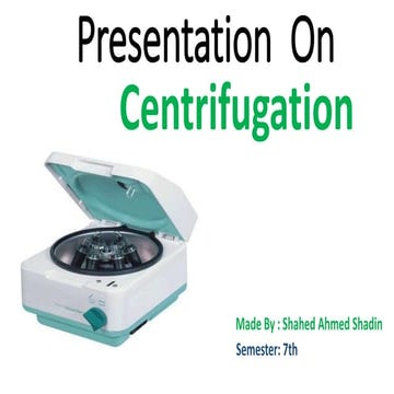 Centrifugation | PPTX