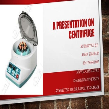 Centrifuge..m.phill | PPT