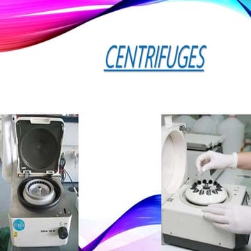 centrifuge principle and application | PPT