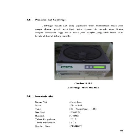 Centrifuge bio rad 12 sii | DOCX