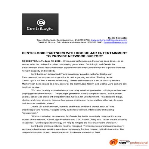Centri Logic Press Release | PDF
