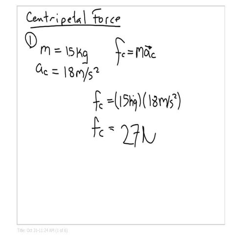 Centripetal Force Problems | PDF