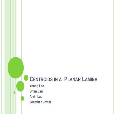 Centroids in planar lamina 4 | PPTX