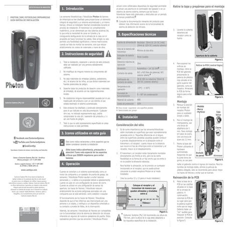 CENTURION Photon (30m) infrared beams manual insert SP.pdf
