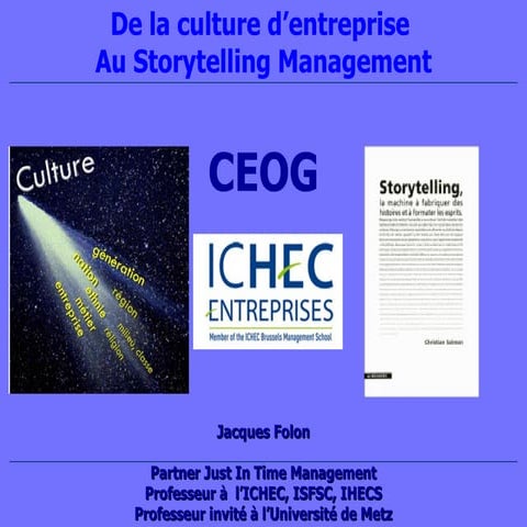 Ceog culture d'entreprise et storytelling | PPT