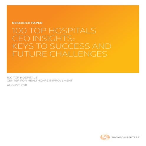 Hospital CEO Insights Research Paper | PDF