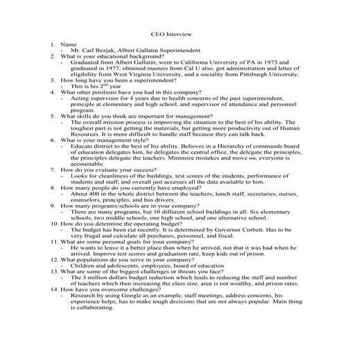 Ceo Interview | DOCX