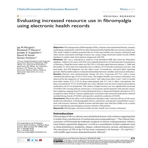 Cost burden of chronic pain | PDF