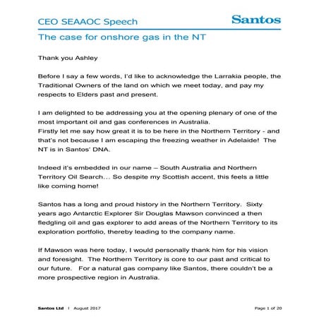 CEO SEAAOC speech | PDF