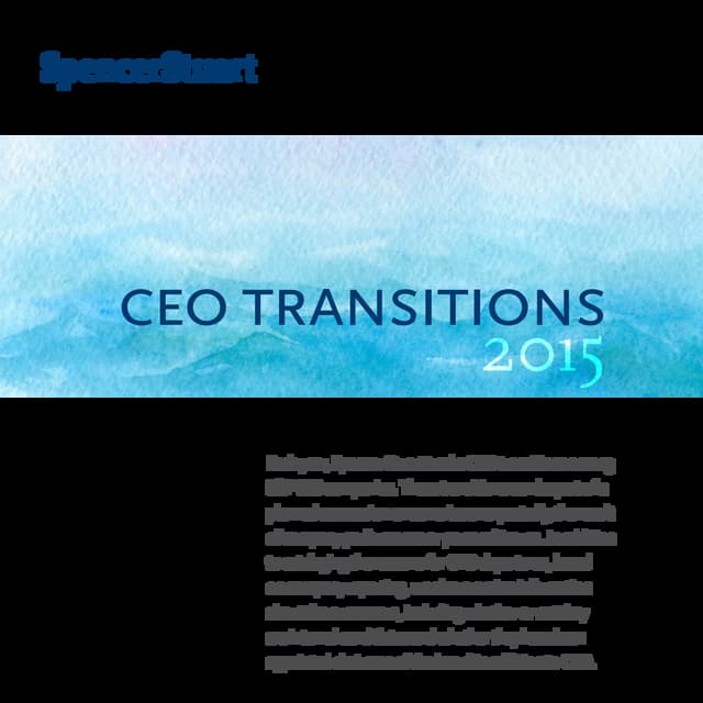 2015 CEO Transitions | PDF