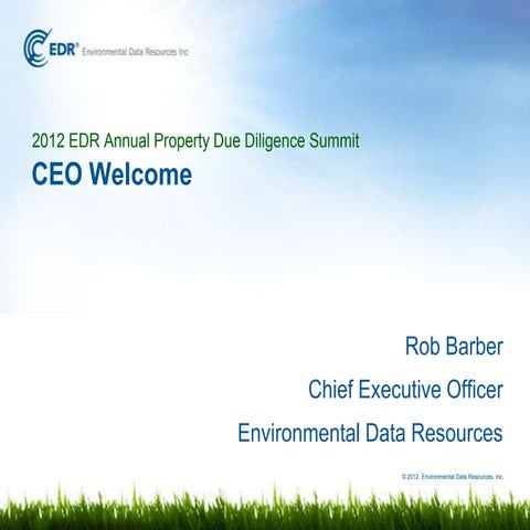 2012 Annual Client Summit: CEO Welcome | PPT