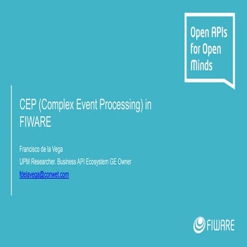 Cep Complex Event Processing In Fiware Ppt