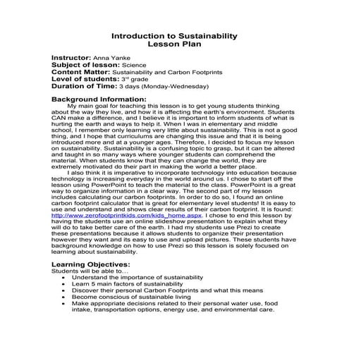 Lesson Plan Information | PDF