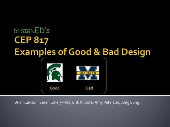 Examples of Good and Bad Web Design | PDF