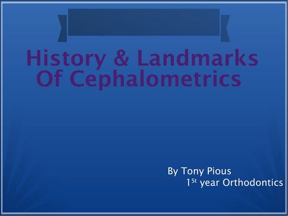 Cephalometric landmarks | PPTX