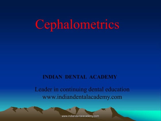 Cephalometrics ( landmarks,Lines and Planes ) | PPTX | Ear, Nose and ...