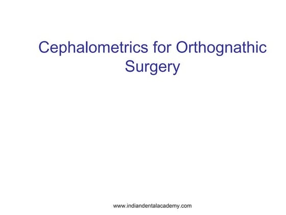 Cephalometric landmarks | PPT