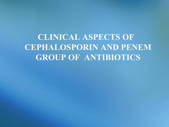 cephalosporins and other B lactam antibiotics .pptx