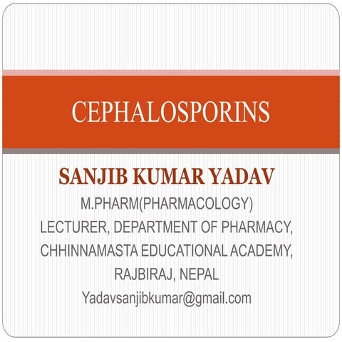 Cephalosporins Pptx