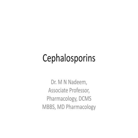Cephalosporins Pdf