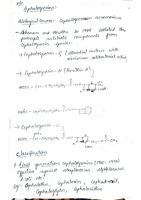 Medicinal Chemistry notes Tetracyclines with Structures & SAR | PDF