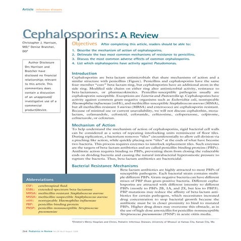 Cephalosporins. | PDF