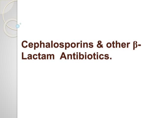 Cephalosporins Pptx