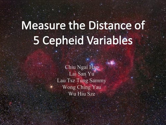Study and Compare the Light Curve of 5 different Variable Stars | PPTX ...