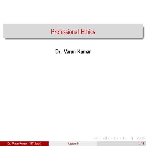 Professional Ethics | PPT | Free Download