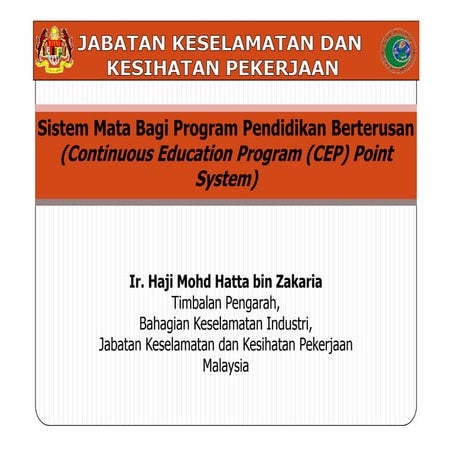 CEP Point System by Ir Hj Mohd Hatta Zakaria | PDF