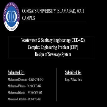 Complex Engineering Problem WASTE--WATER | PDF