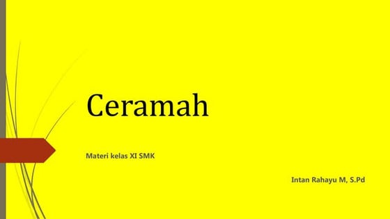 Format Penulisan Ceramah dan Teks Ceramah | PDF