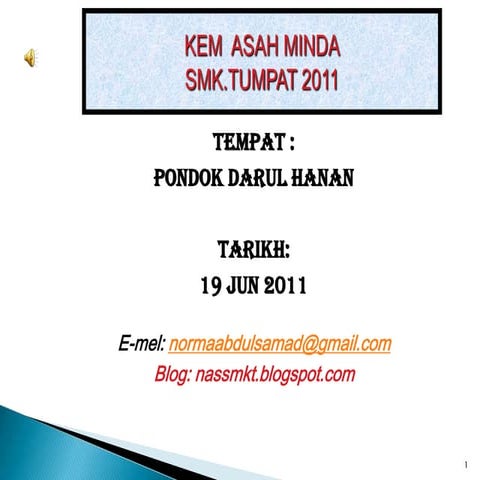 Ceramah bm utk kem asah minda spm 2011 | PPT