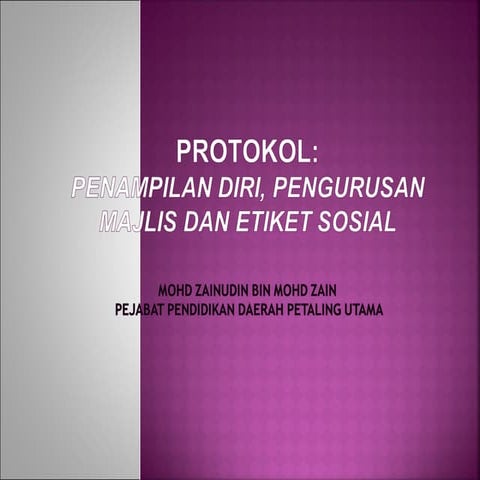 Ceramah protokol | PPT