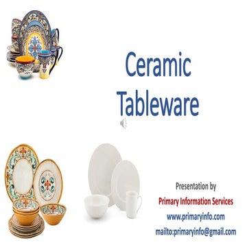 Ceramic tableware | PPT