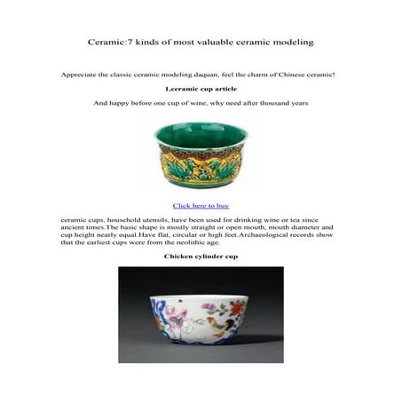 Ceramic:7 kinds of most valuable ceramic modeling | PDF