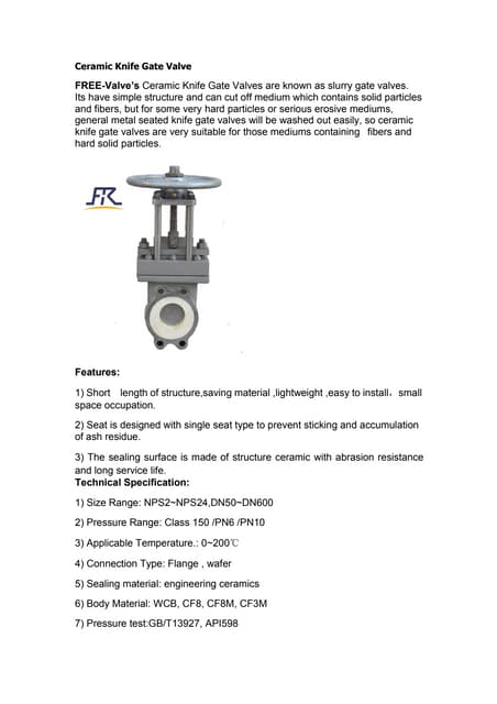 ceramic gate valve catalogue | PPT