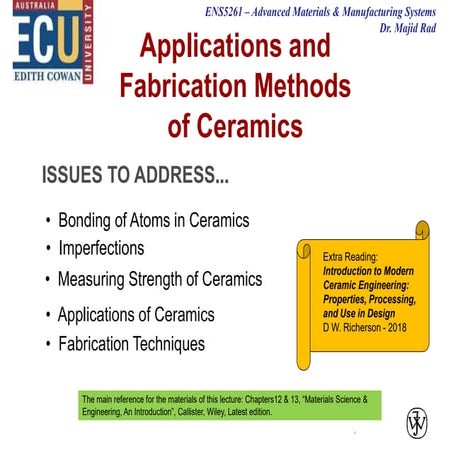 Module 7 - Ceramics, Structures and properties of ceramics | PDF