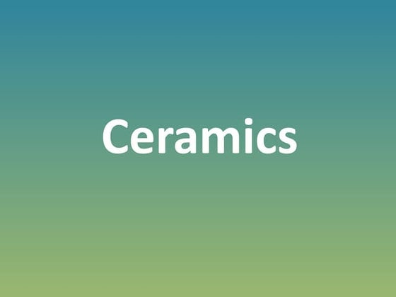 Ceramics vocabulary | PDF