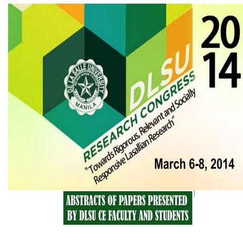 DLSU Research Congress 2014 - Civil Engineering Abstracts | PPT
