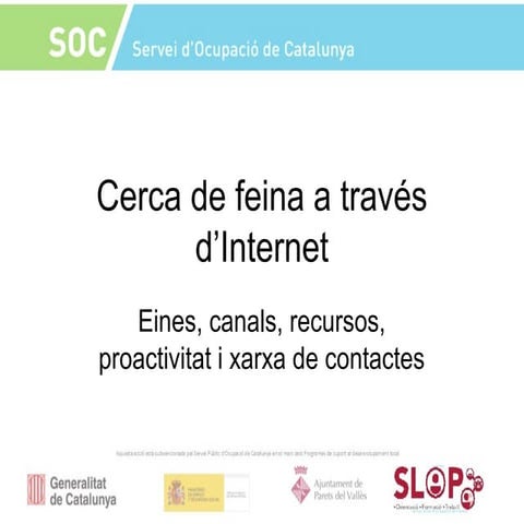 Cercar feina a internet | PPT