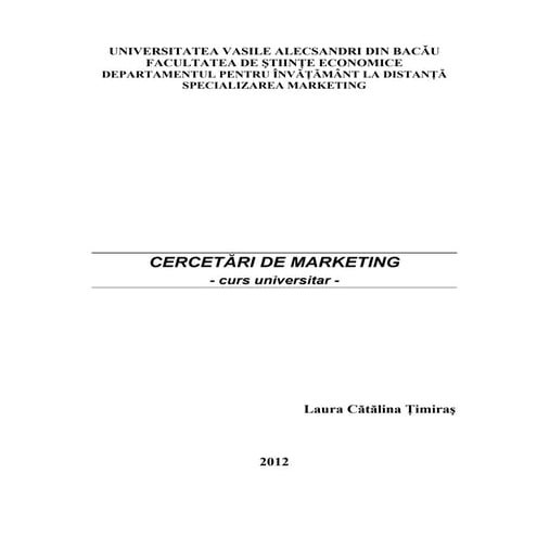 Cercetari de marketing | PDF