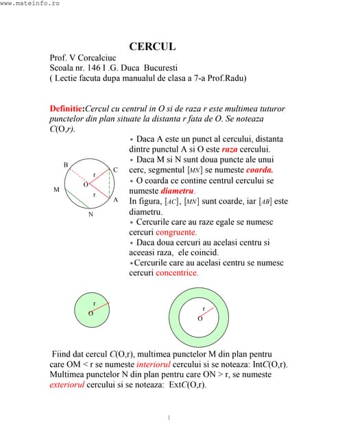 Formule matematice cls. v viii | PDF | Physics | Science
