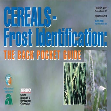 Cereals frost guide grdc australia 2003 | PDF