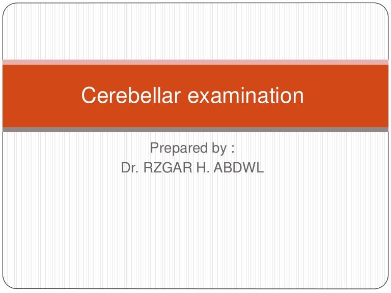 Cerebellar examination