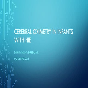 Cerebral-Oximetry for hie update a new approach | PDF