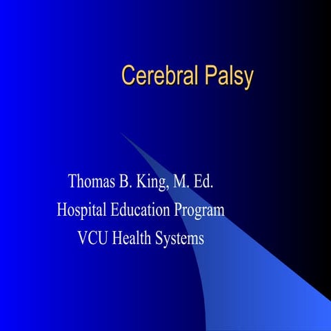 Cerebral Palsy | PPT