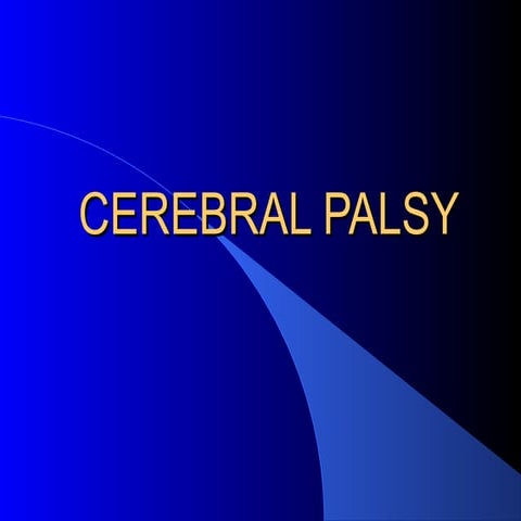 Cerebral palsy | PPT