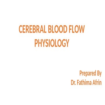 CEREBRAL BLOOD FLOW OF HUMAN - HEALTH SCIENCE | PPTX